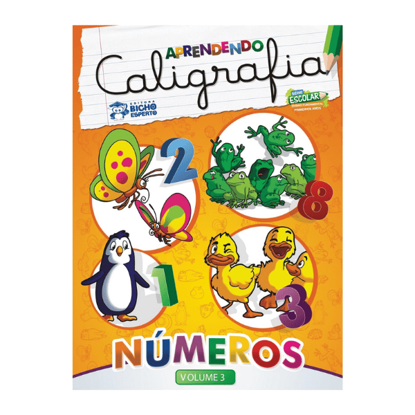 Livro Aprendendo Caligrafia - Números Bicho Esperto | Recom Papelaria